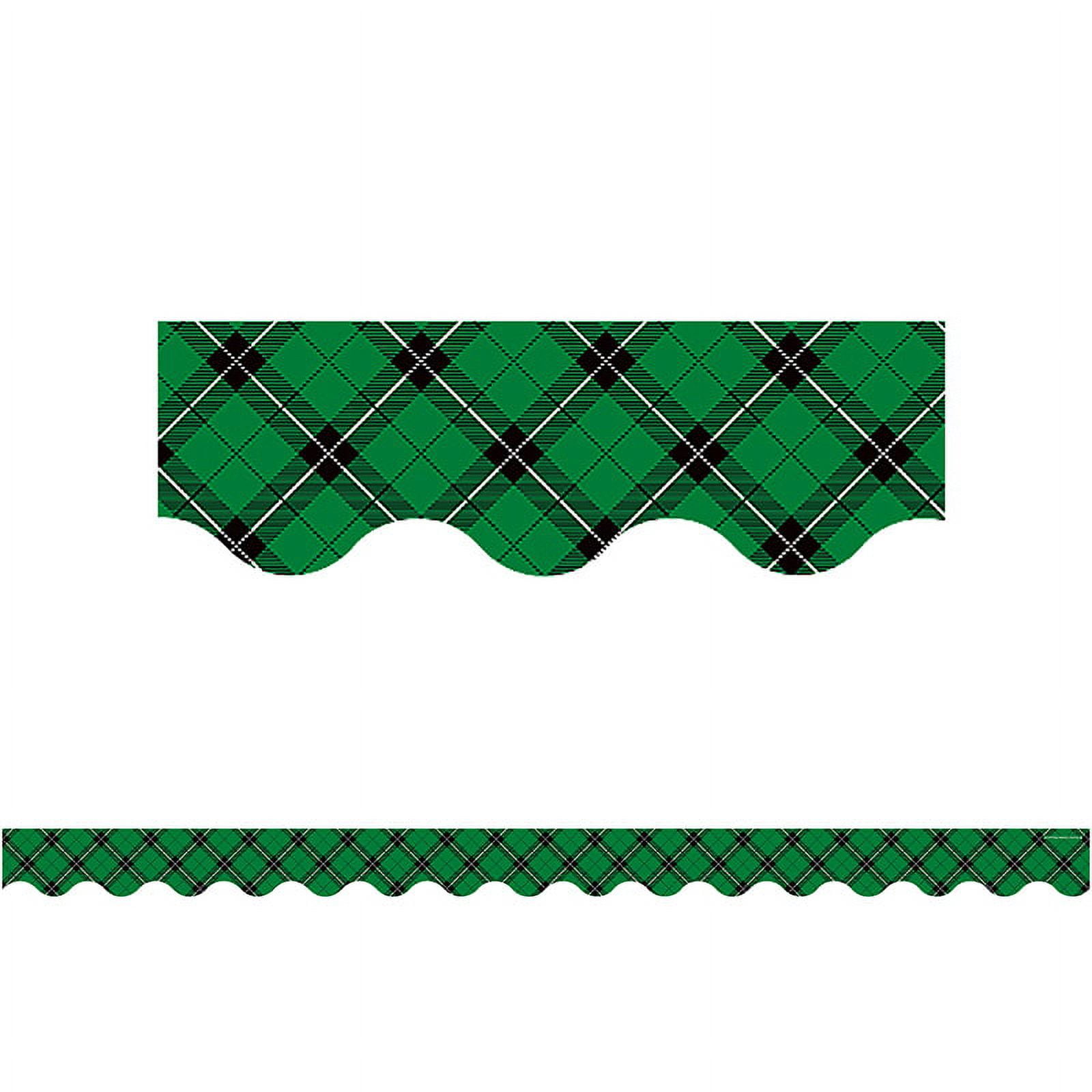 (12 Pk) Green Plaid Scalloped Border Trim - Walmart.com