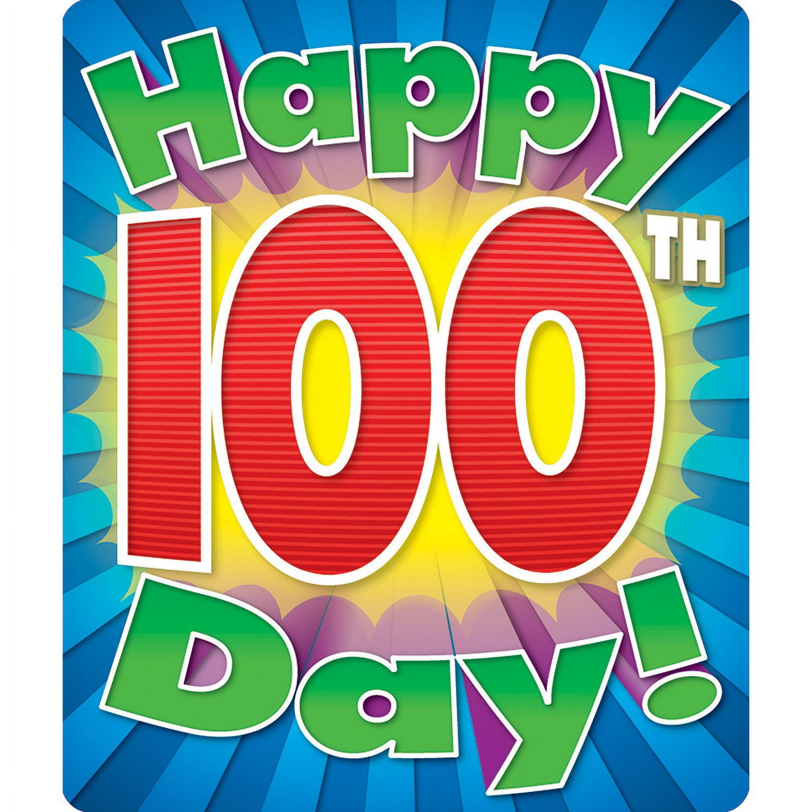 (12 Pk) Happy 100Th Day Stickers - Walmart.com