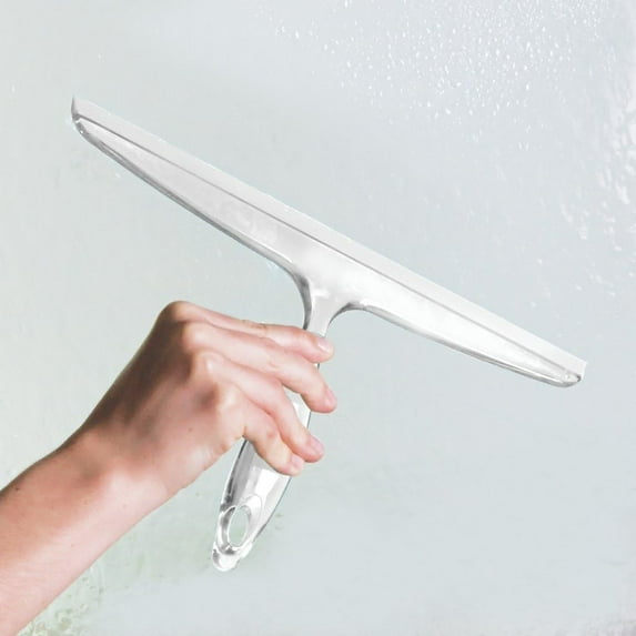 12 in Plastic Bath Squeegee for Glass, Clear Window & Shower Squeegee ...