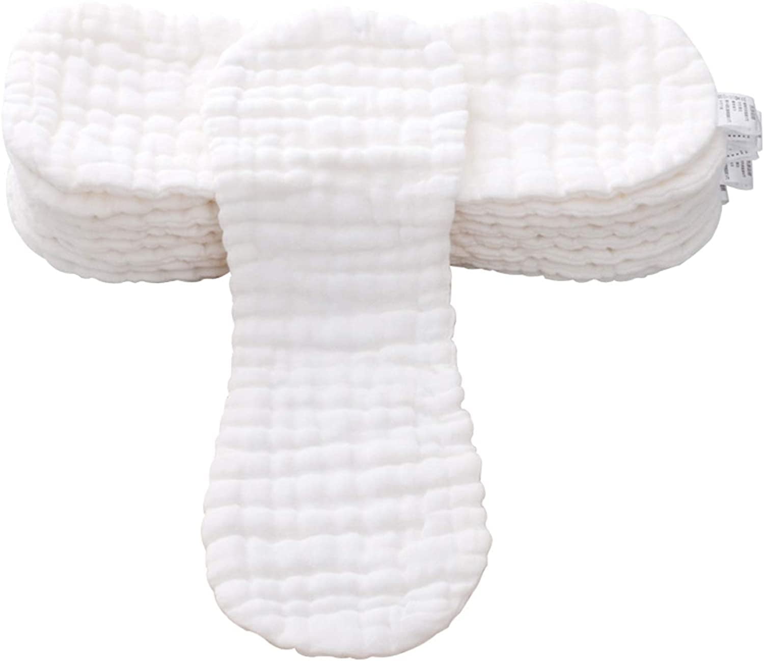 Topboutique Reusable Cotton Diapers, Washable 12-Ply Cloth Inserts ...