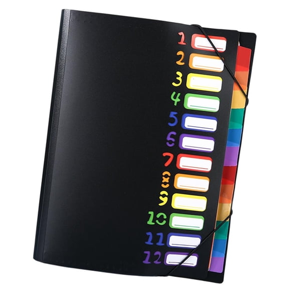12 Pocket Expandable File Folder Letter Size Document Organiser ...