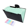 12 Pocket Letter Size Accordion File Folder Tear Resistant Sturdy File ...