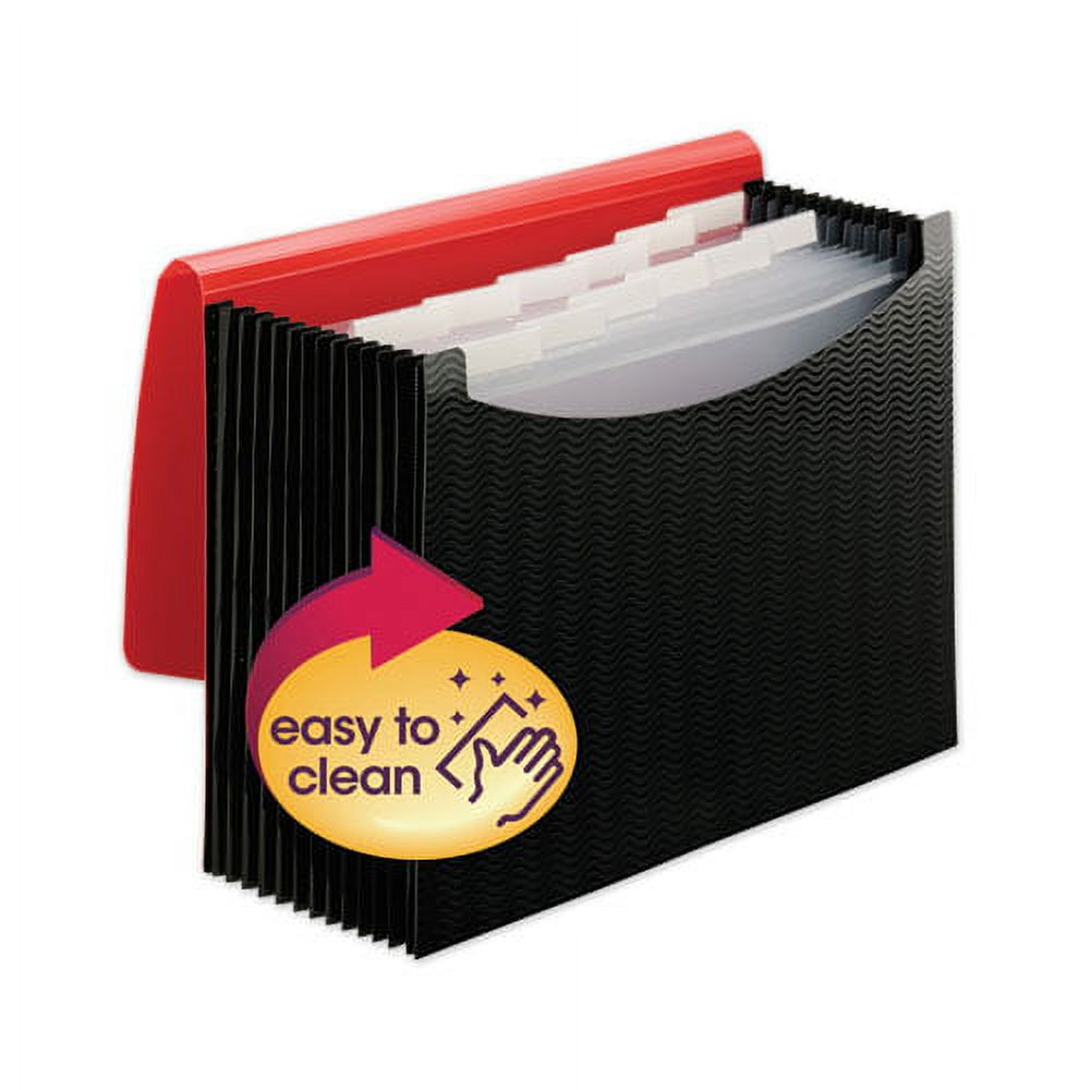12-Pocket Poly Expanding File, 0.88" Expansion, 12 Sections, Cord/Hook ...