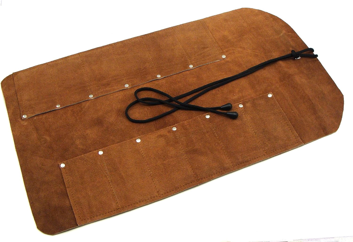12 Pocket Suede Leather Tool Roll for Woodcarving Knives and Other ...