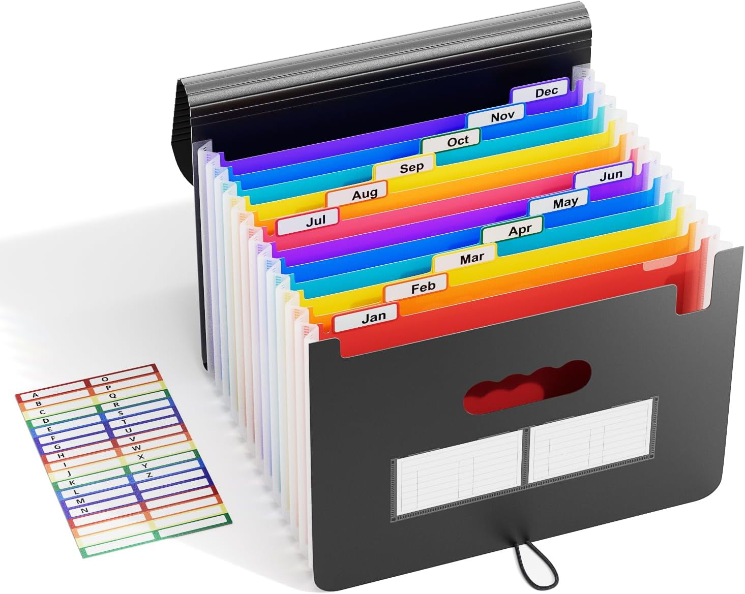 12 Pockets Accordion File Organizer Expanding File Folders, Portable ...
