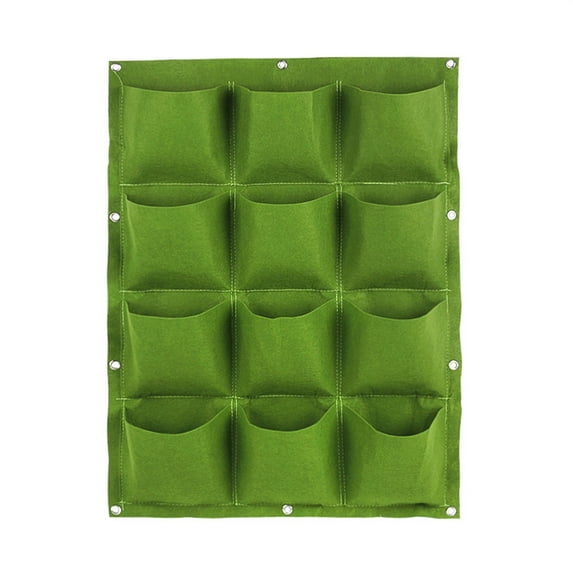 RnemiTe-amo 12 Pockets Hanging Planter Bags, Vertical Wall Mounted Herb ...
