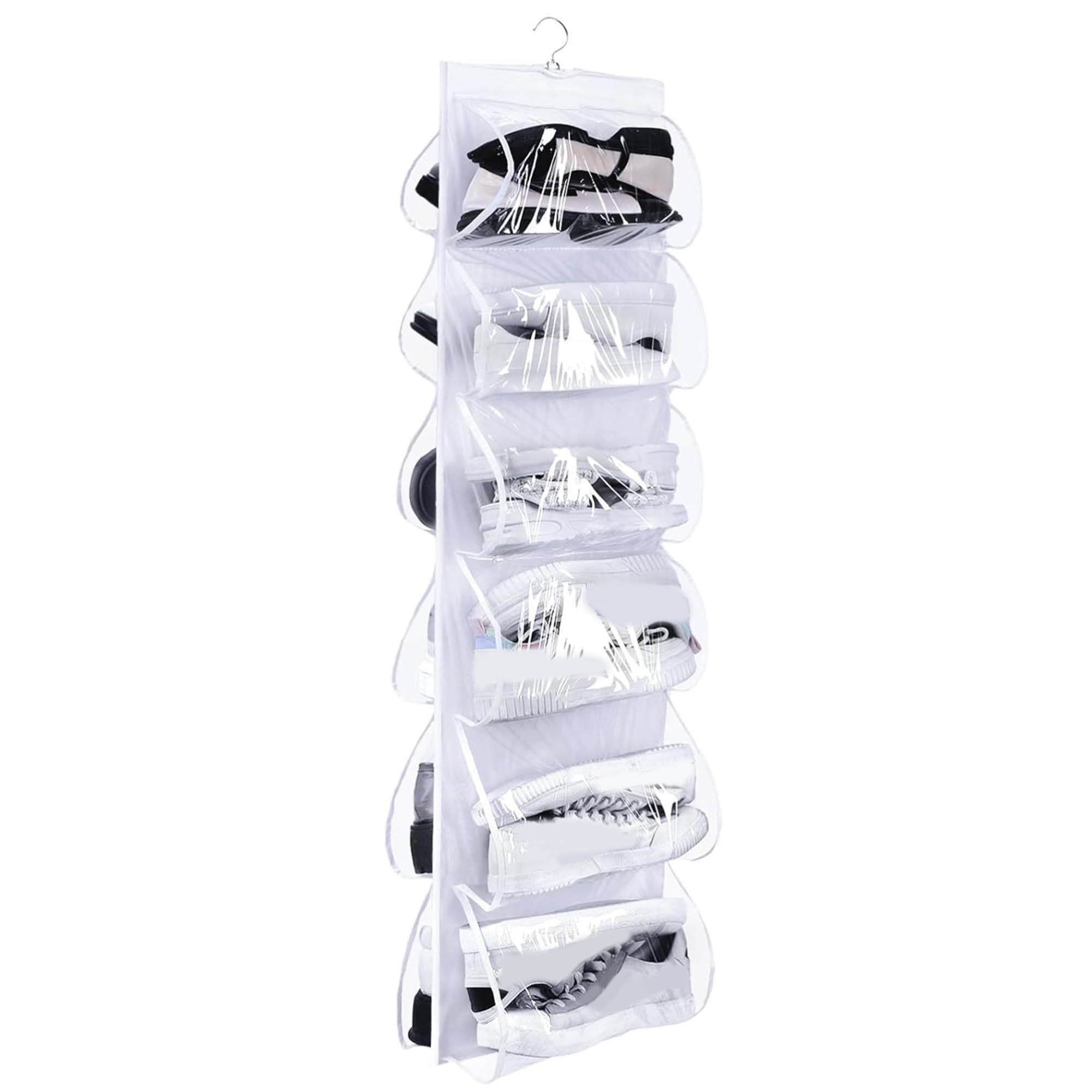 12 Pockets Hanging Shoe Bag, Space-saving Over The Door Shoe Bag ...