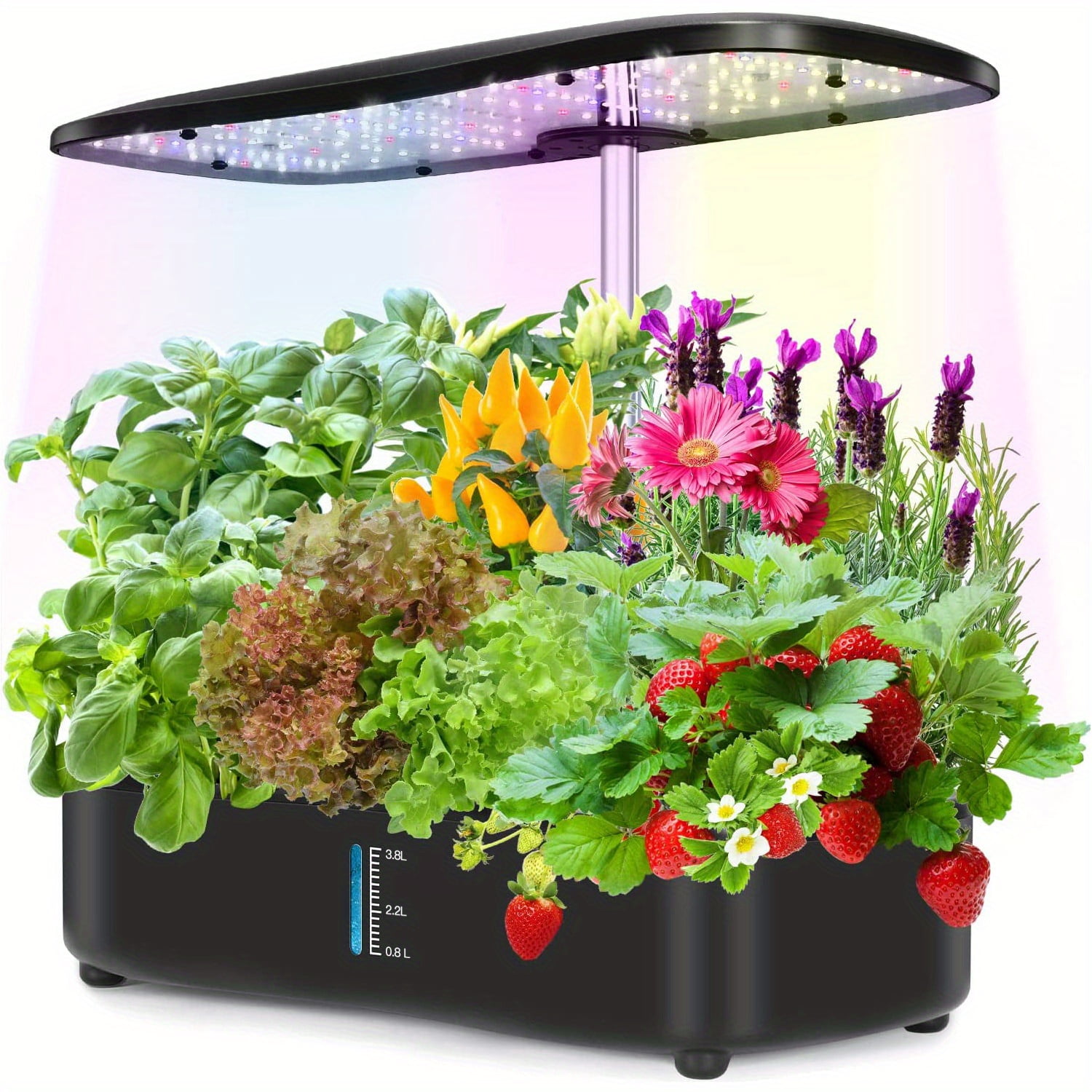 12-Pod Deluxe Hydroponics Growing System - Indoor Herb Garden Kit with ...
