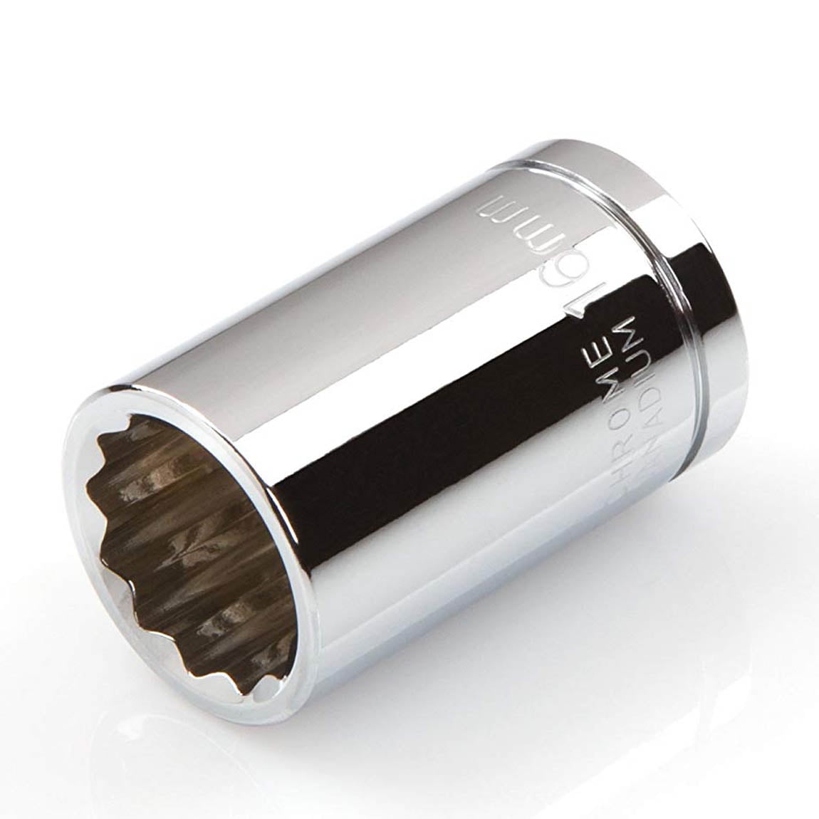 12 Point 1/2" Drive x 16mm Shallow Socket Premium Vanadium Steel TEKTON ...