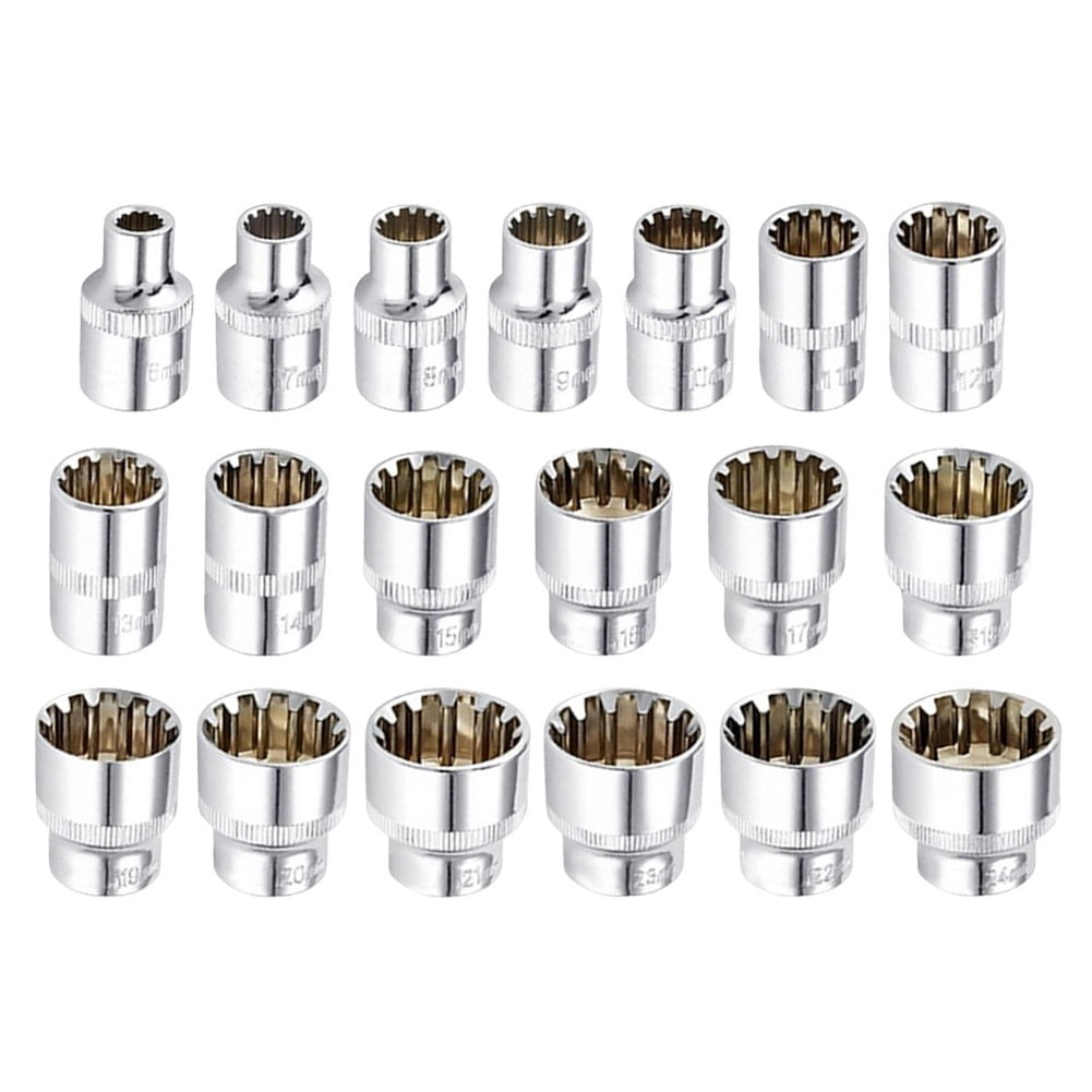 12 Point 12 Point Socket Bit Mirror Short Socket Head 3/8Inch Drive ...