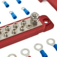 12 Point Busbar Bus Bar Power Distribution Block 180A 12V DC Black / Red - Walmart.com