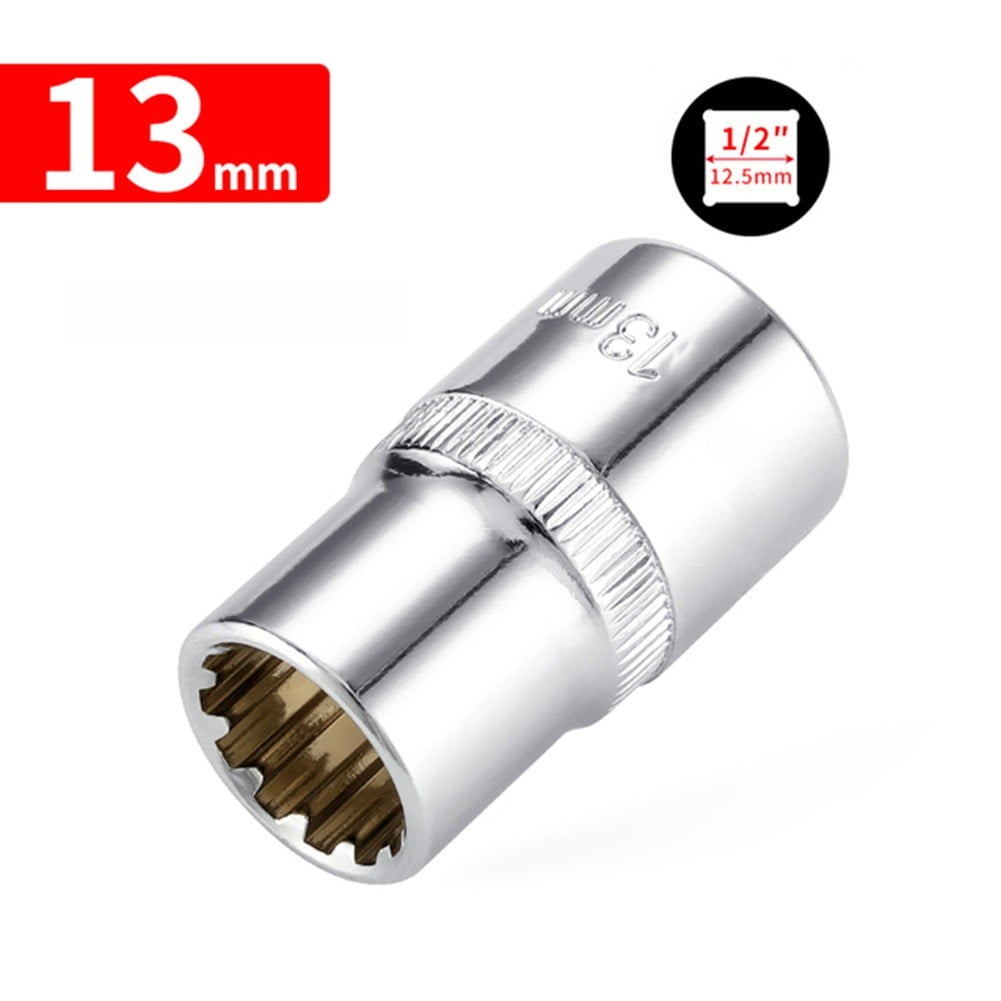 12 Point Mirror Short Socket Head 1/2Inch Drive for Torx Bit Ratchet ...