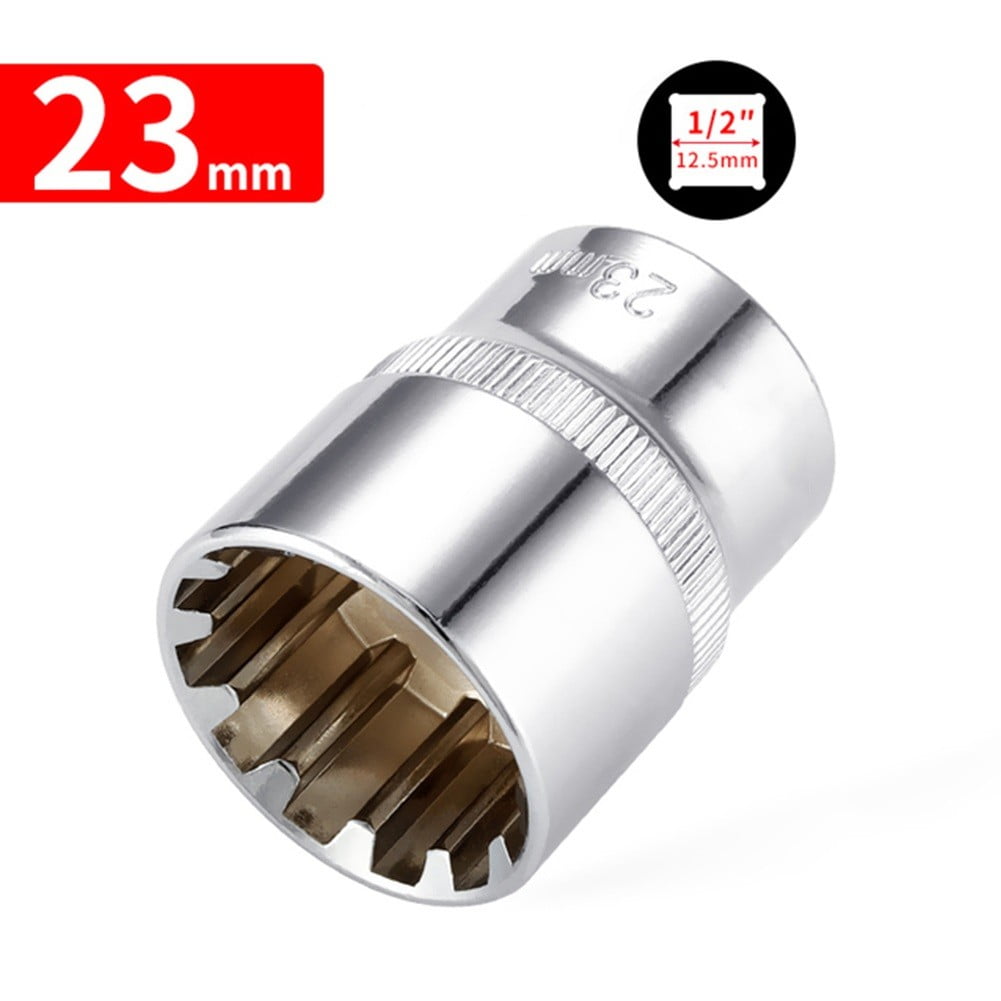 12 Point Mirror Short Socket Head 1/2inch Drive Torx Bit Ratchet Wrench ...