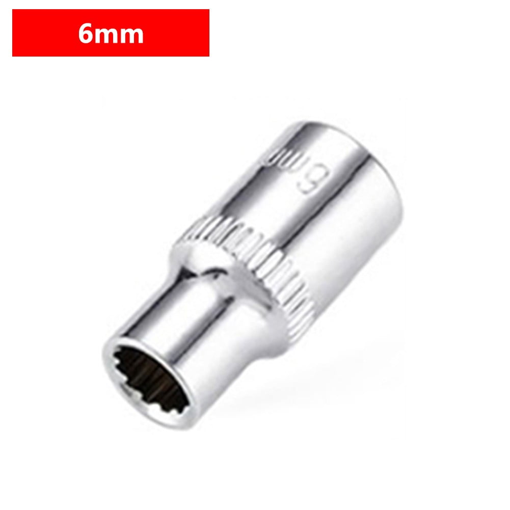 12 Point Mirror Short Socket Head 1/4 Drive Torx Bit Ratchet Wrench ...
