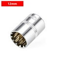 12 Point Mirror Short Socket Head 1/4 Drive Torx Bit Ratchet Wrench ...