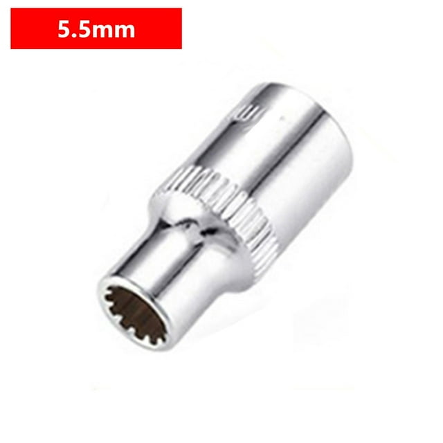 12 Point Mirror Short Socket Head 1/4 Drive Torx Bit Ratchet Wrench ...