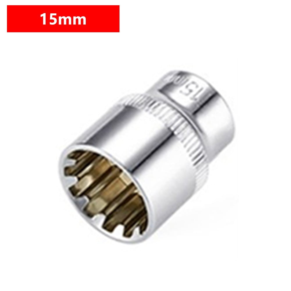 12 Point Mirror Short Socket Head 3/8inch Drive Torx Bit Ratchet Wrench ...