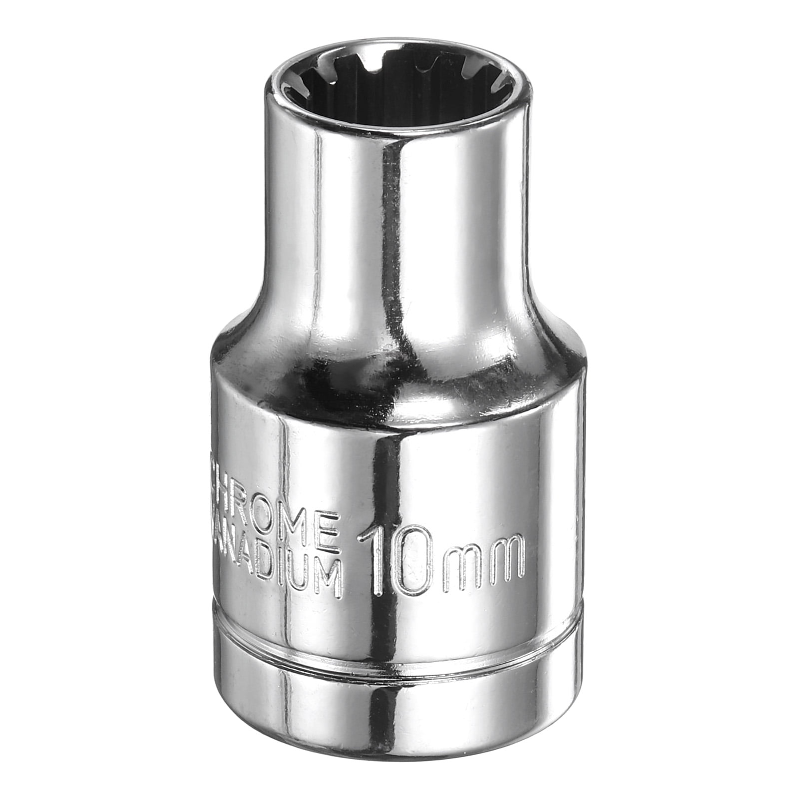 12 Point Socket 1/2" Drive by 10mm Metric CR-V Steel Shallow Sockets ...