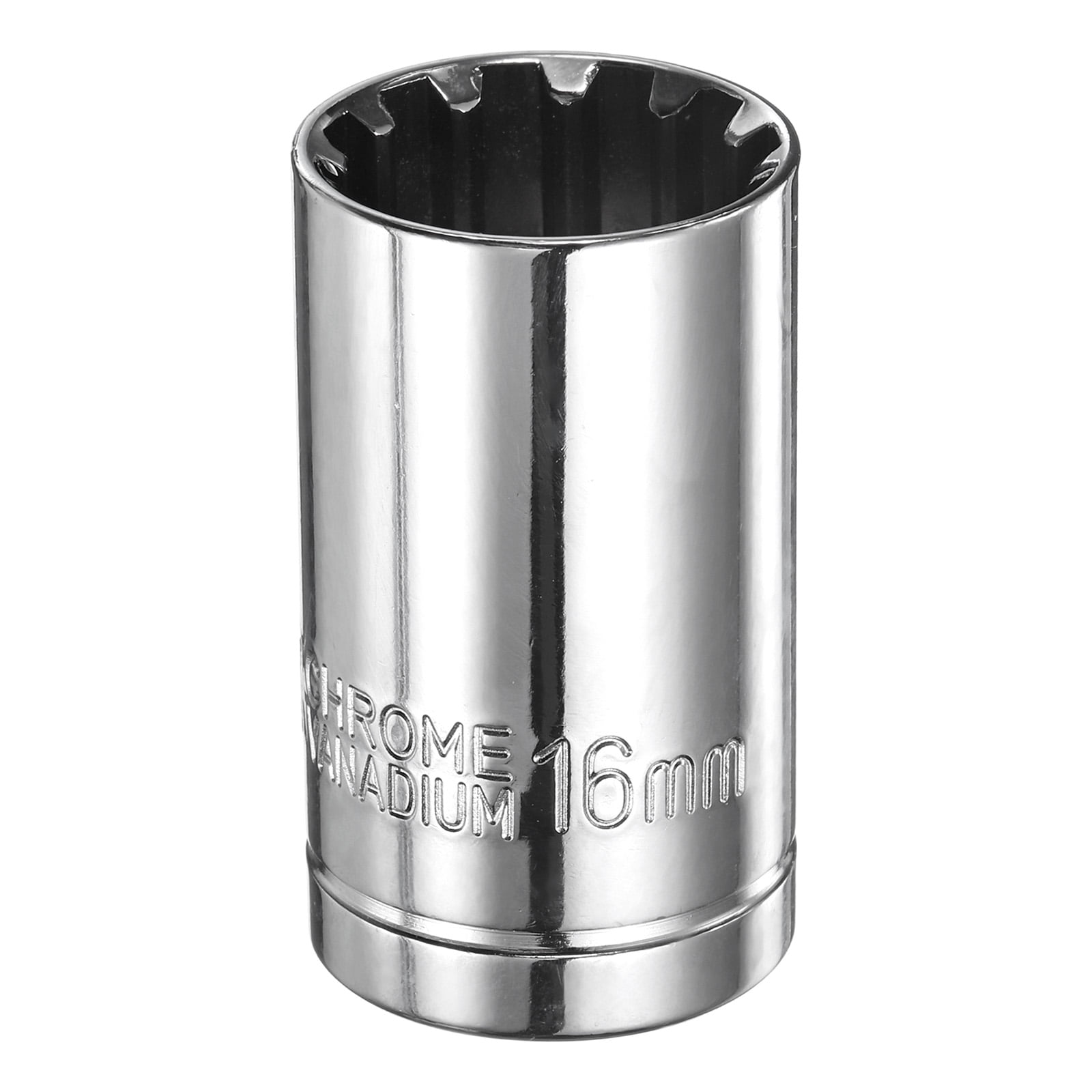 12 Point Socket 1/2" Drive by 16mm Metric CR-V Steel Shallow Sockets ...