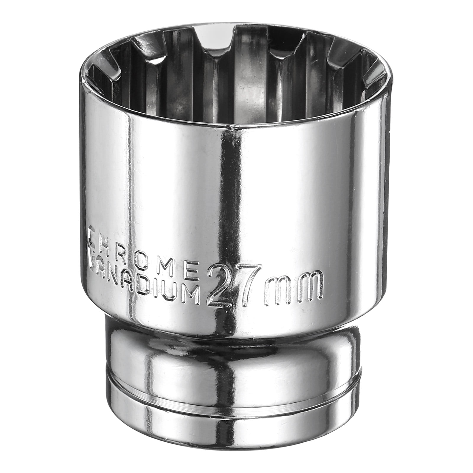 12 Point Socket 1/2" Drive by 27mm Metric CR-V Steel Shallow Sockets ...