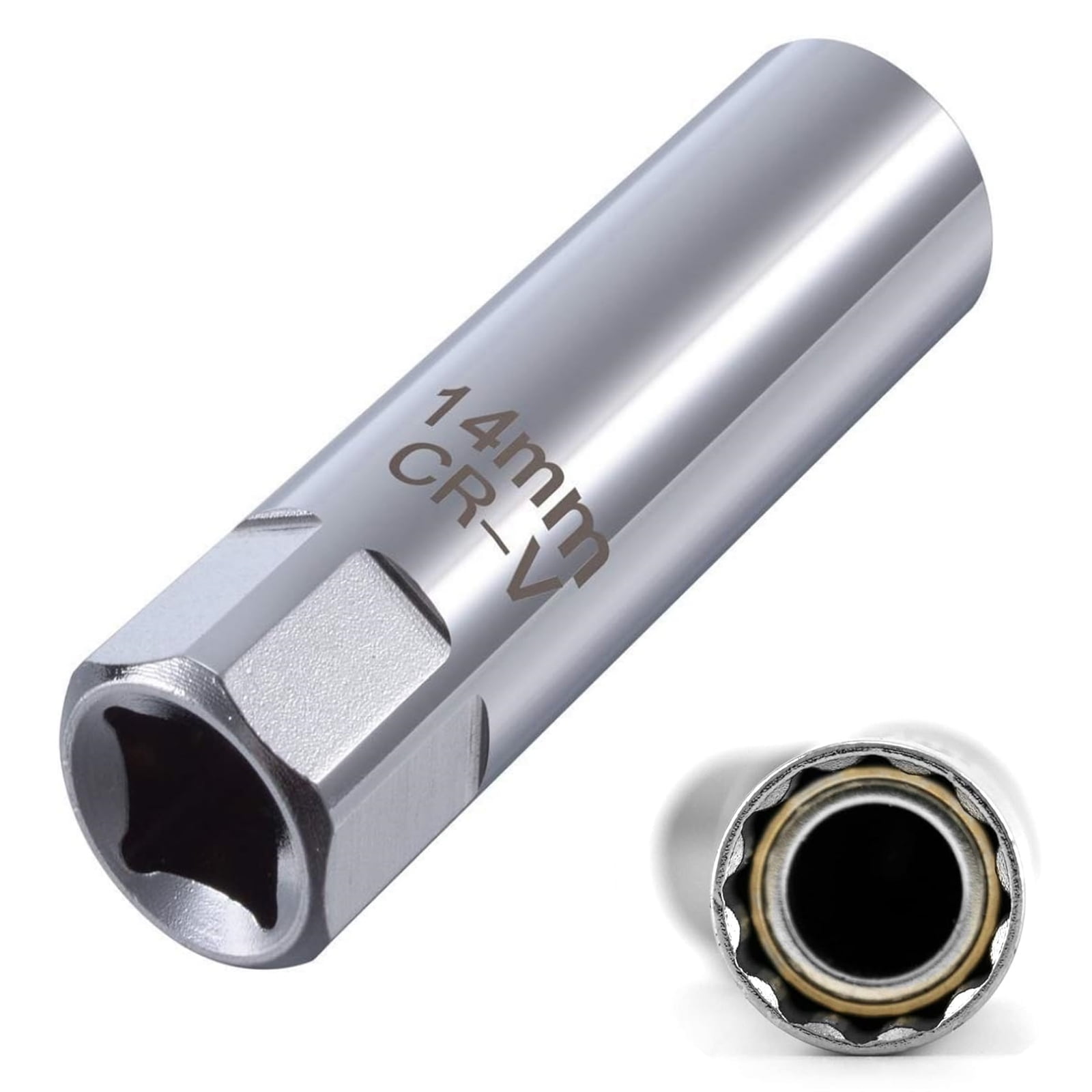 12-Point Spark Plug Socket 14Mm, Magnetic Spark Plug Socket, High ...