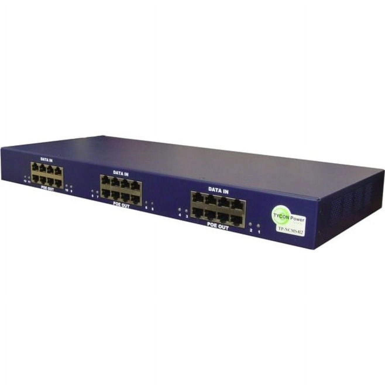12 Port 24VDC Midspan Inserter, Rack Mount, AC or DC Operation ...