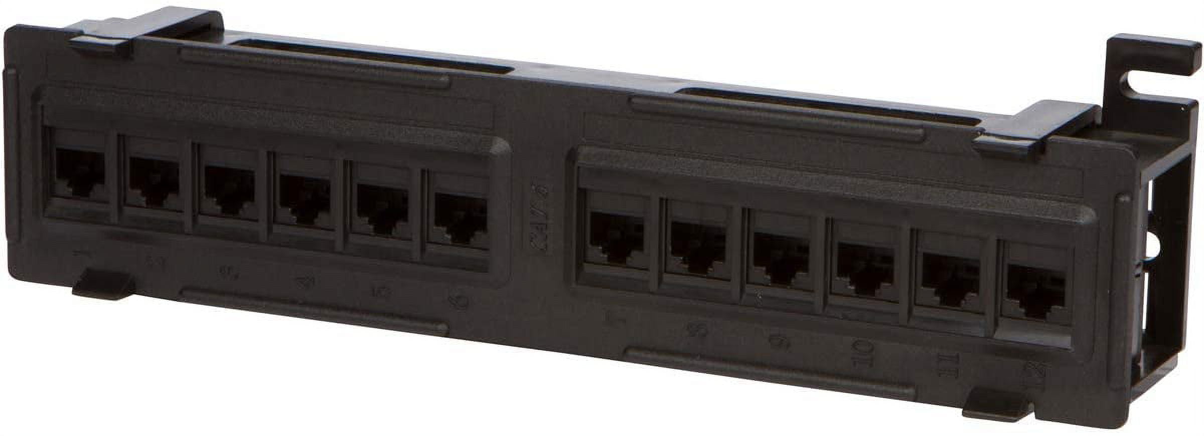 12 Port Cat6 Network Wall Mount Surface Patch Panel - Walmart.com