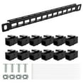 12-Port Patch Panel 0.5U Cat6 Network Patch Panel Compatible with ...