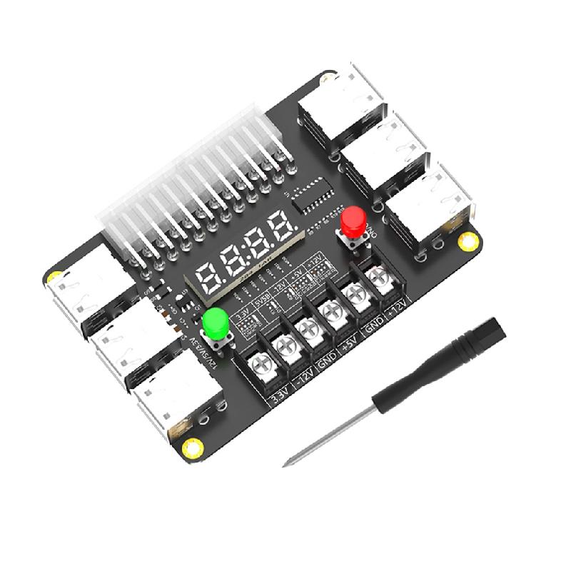 12 Port USB 3A 3.30V 5V 12V Output Power Breakouts Board Acrylic Case ...