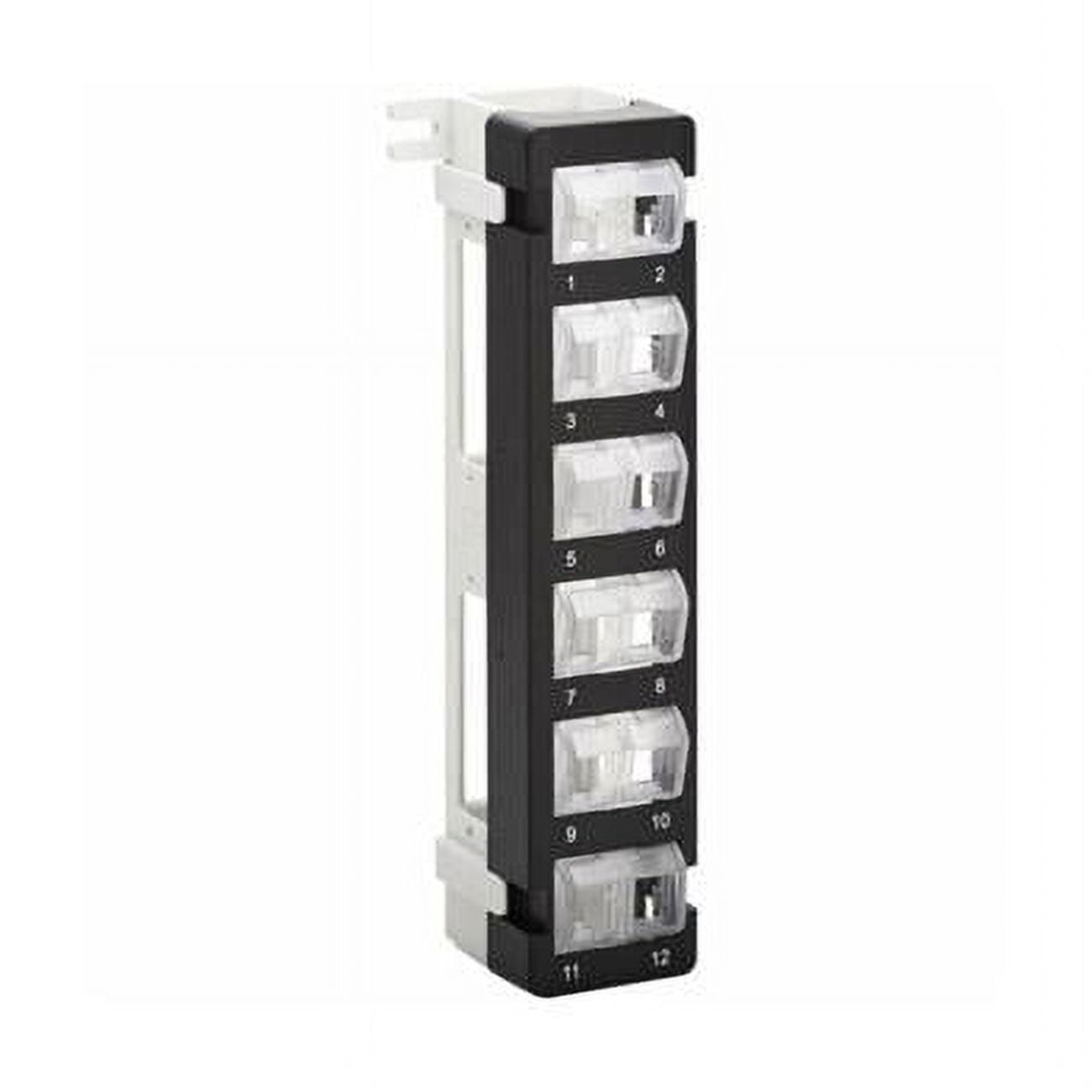 12-Port Wall-Mount Patch Panel for UTP Keystone Jacks Rotatable Modules ...