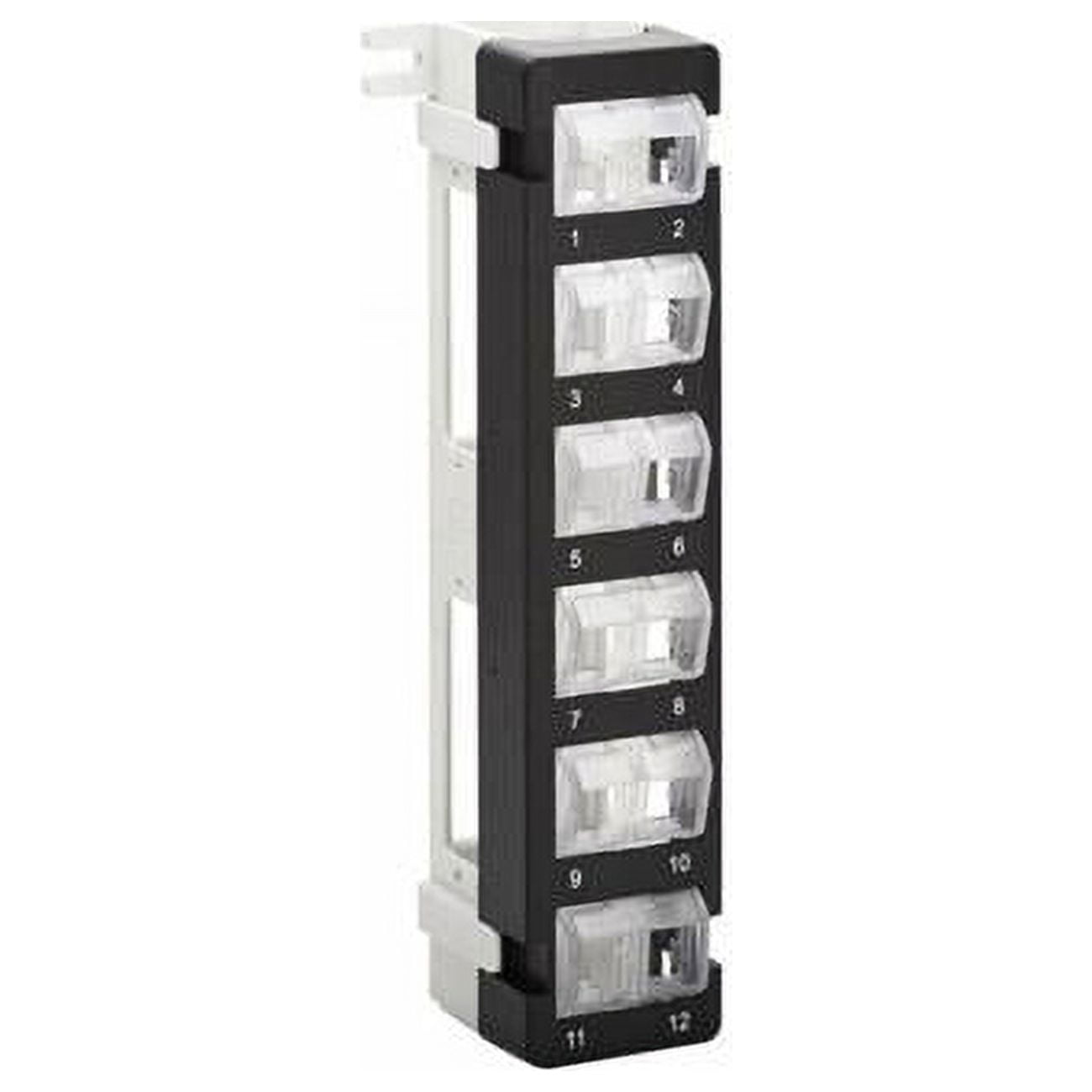 12-Port Wall-Mount Patch Panel for UTP Keystone Jacks Rotatable Modules ...