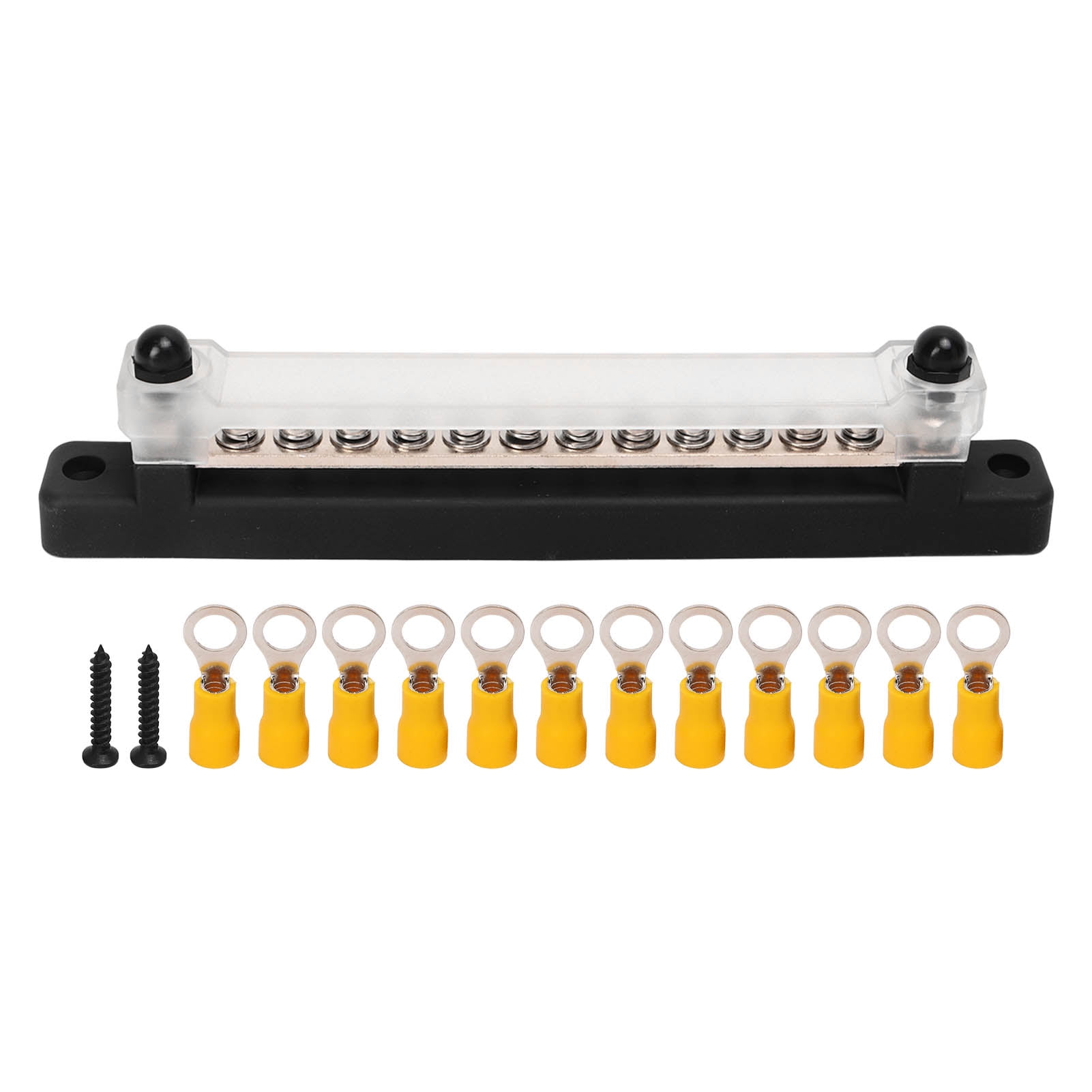 12 Post Power Distribution Block Bus Bar Set 2xM6 Post 12xM4 Screw ...