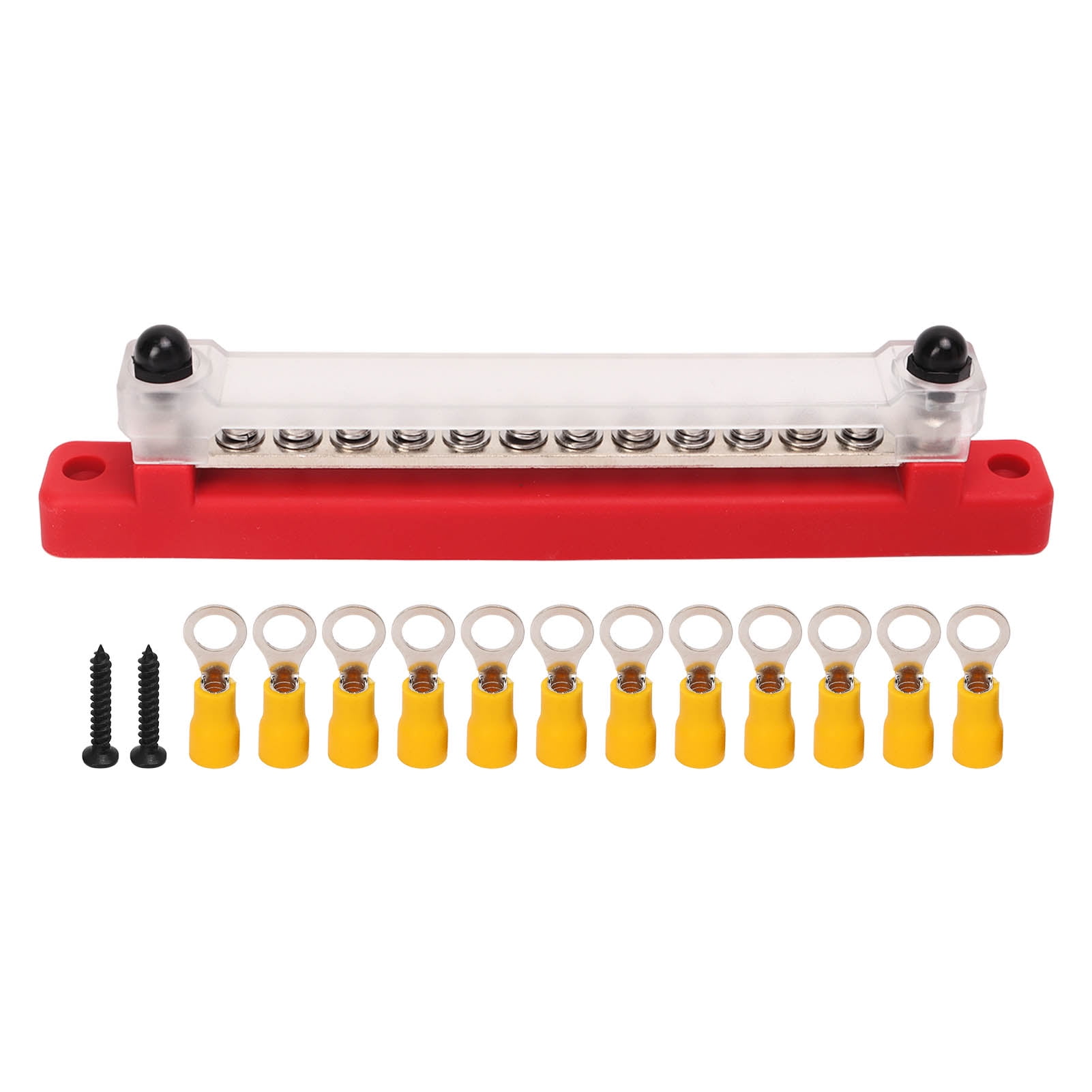 12 Post Power Distribution Block Bus Bar Set 2xM6 Post 12xM4 Screw ...