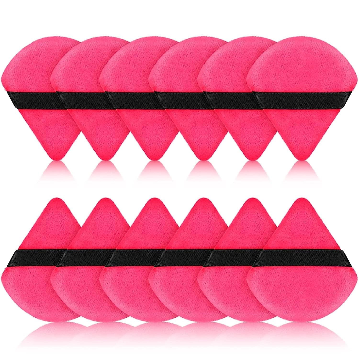 12 Powder Puff Face Triangle Makeup Puff for Loose Powder Soft Body ...