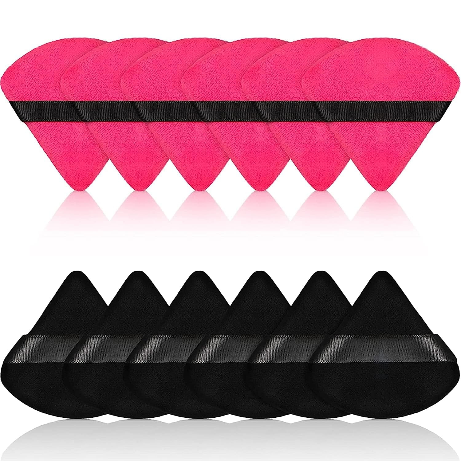 12 Powder Puff Face Triangle Makeup Puff for Loose Powder Soft Body ...