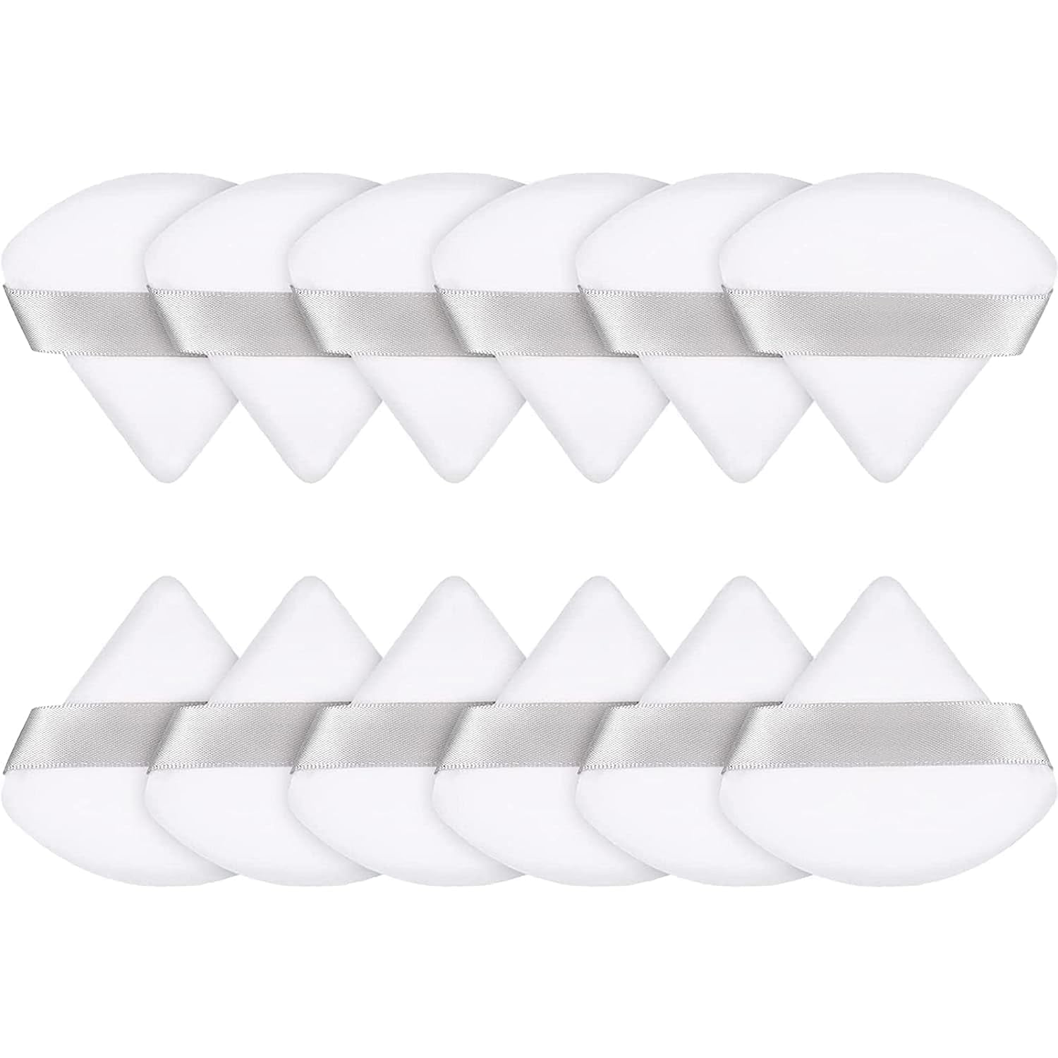 12 Powder Puff Face Triangle Makeup Puff for Loose Powder Soft Body ...