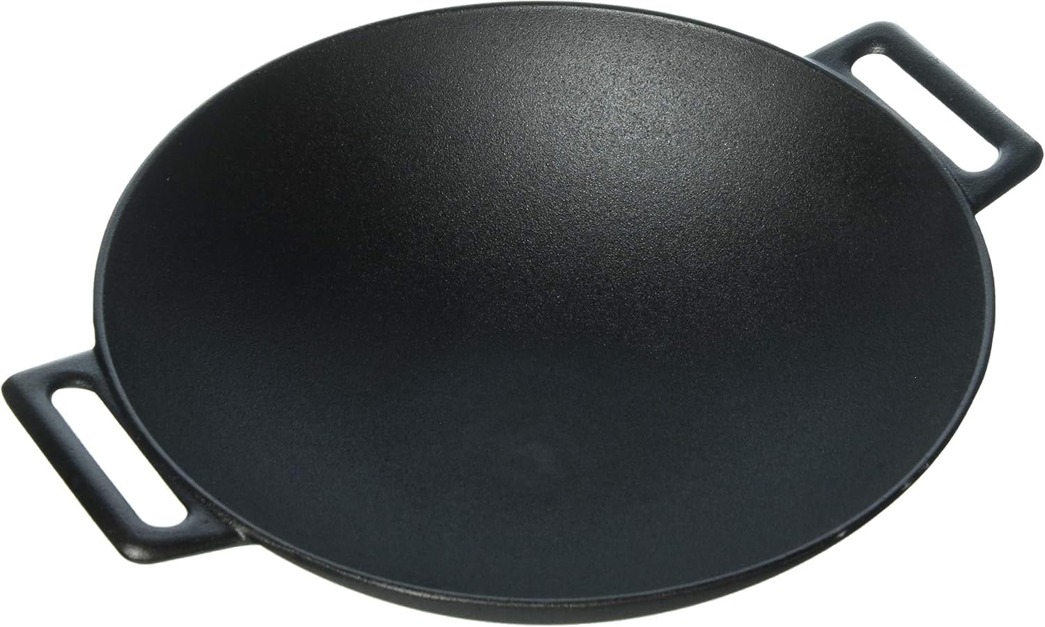 12'' Pre Seasoned Heavy Duty Construction Cast Iron Grilling Wok ...