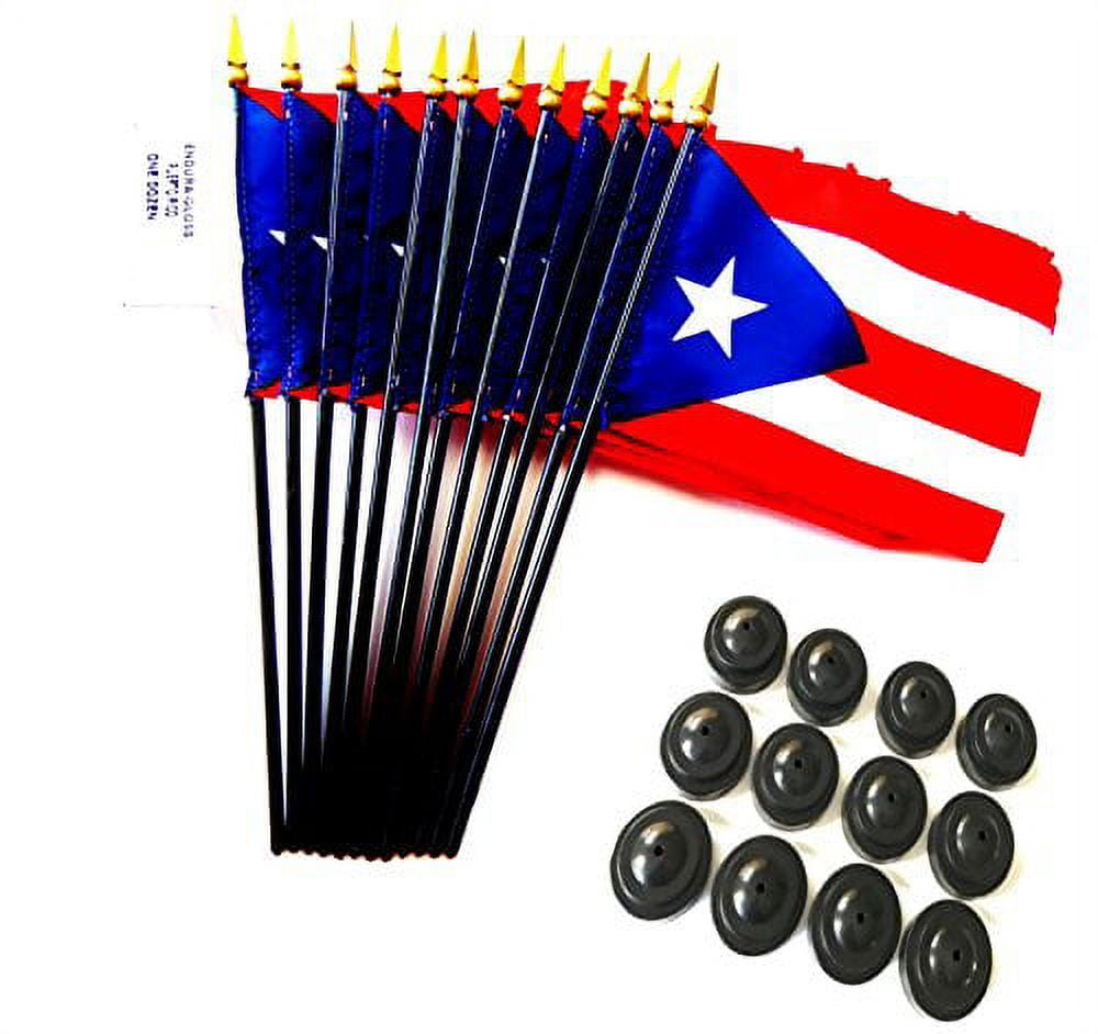 12 Puerto Rico 4"x6" Miniature Office Desk & Little Handheld Waving ...