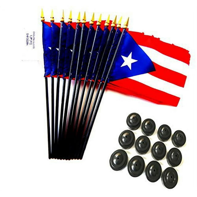 12 Puerto Rico 4"x6" Miniature Office Desk & Little Handheld Waving ...