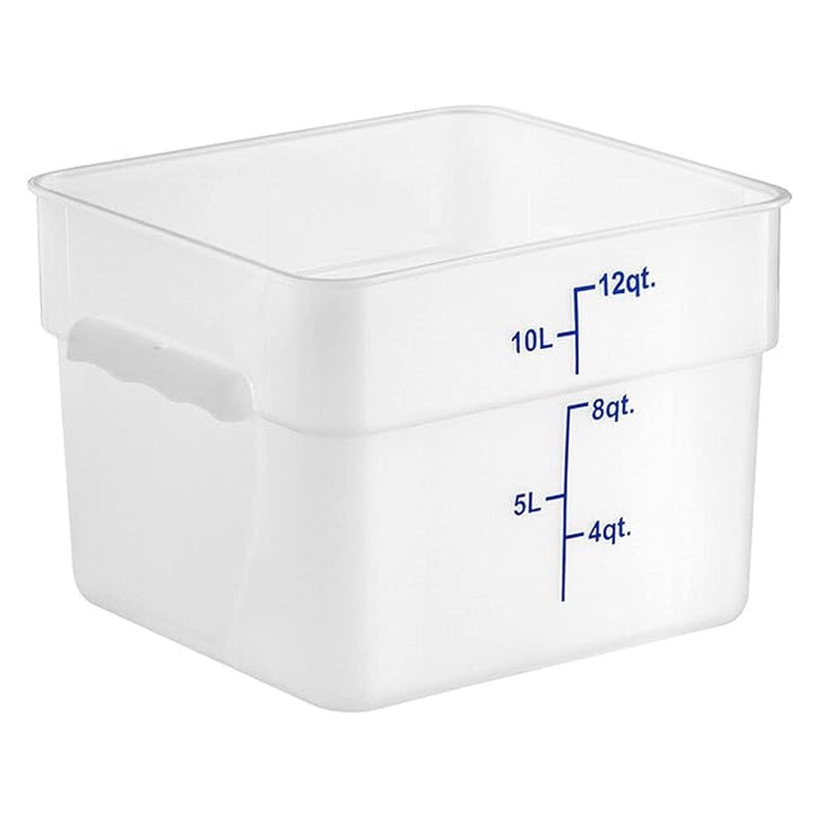 12 Qt Food Storage Container - Square Translucent Polypropylene ...