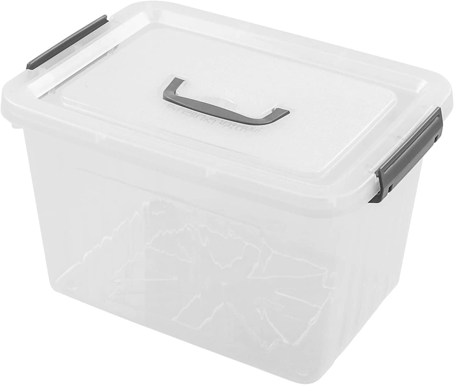 12 Quart Clear Storage Bin, Plastic Stackable Box/Cotainer with Lid and ...