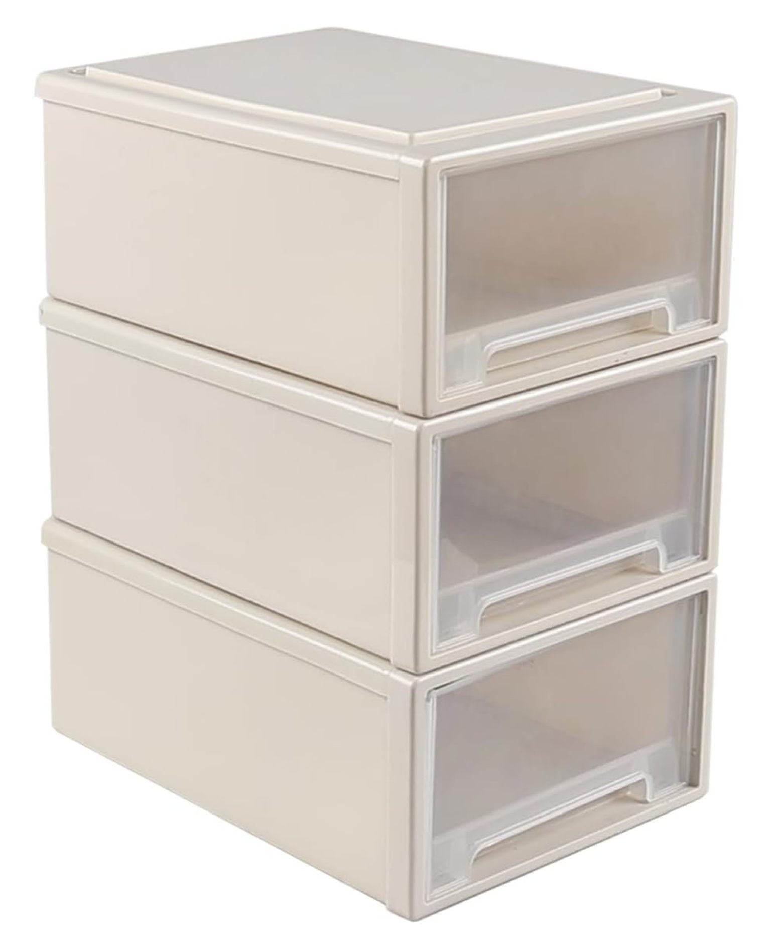 12 Quart Stackable Plastic Drawers, Plastic Compact Stacking Storage ...