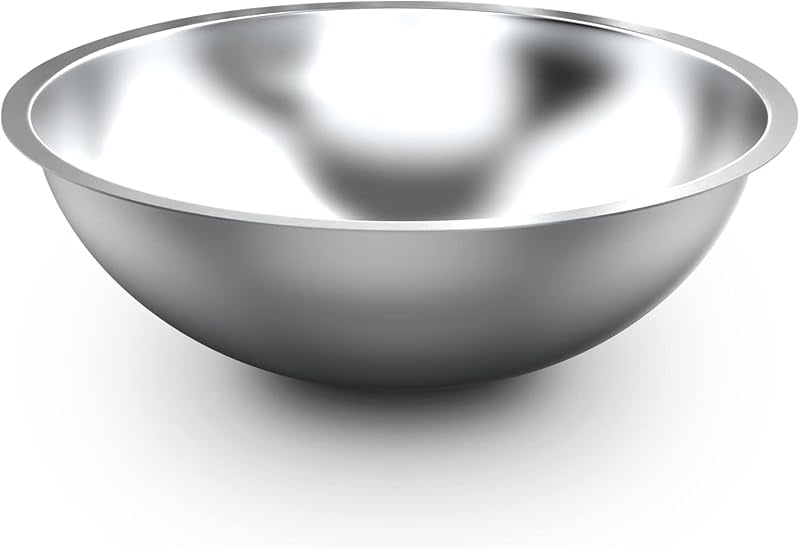 12-Quart Stainless Steel Mixing Bowl | Durable Prep & Salad Bowl for ...