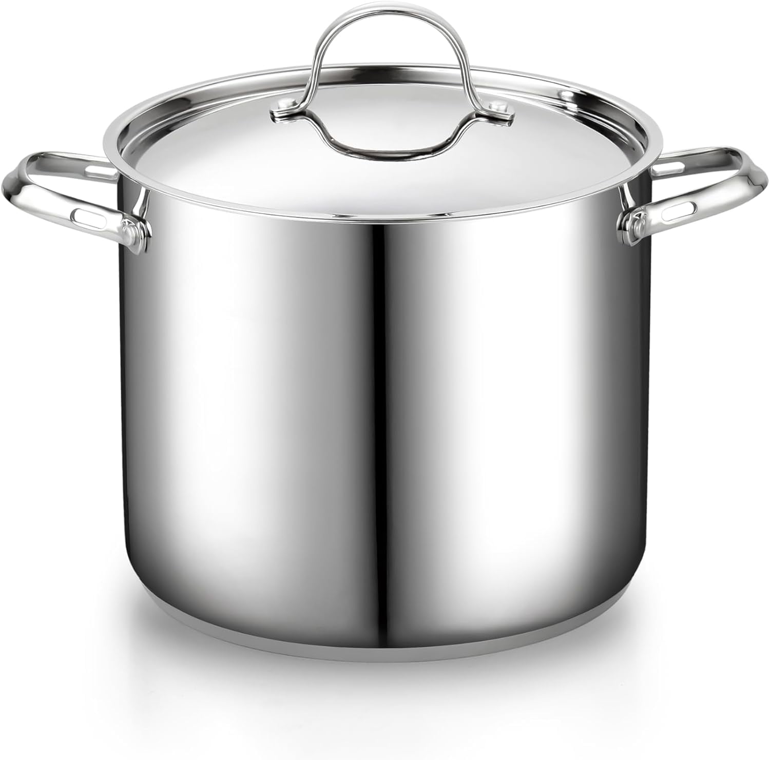 12-Quart Stainless Steel Stock Pot with Lid – 18/10 Grade, Deep Cooking ...