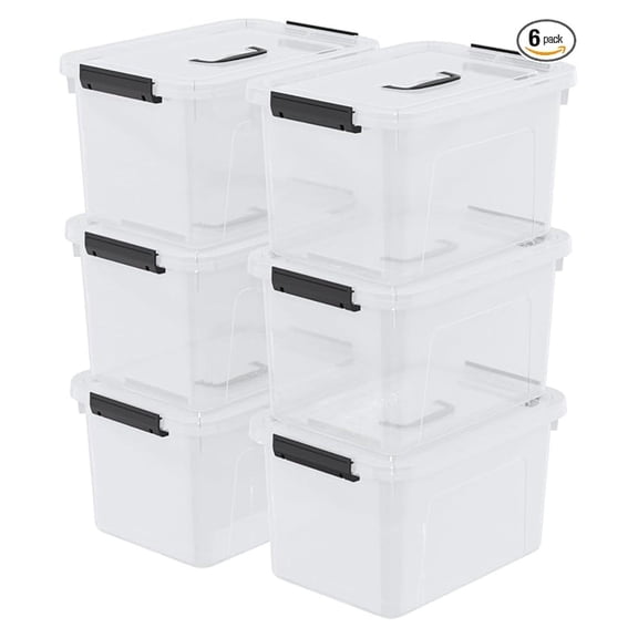 Small Portable Plastic Storage Box with Lid, 7x7x2cm Clear Organizer ...