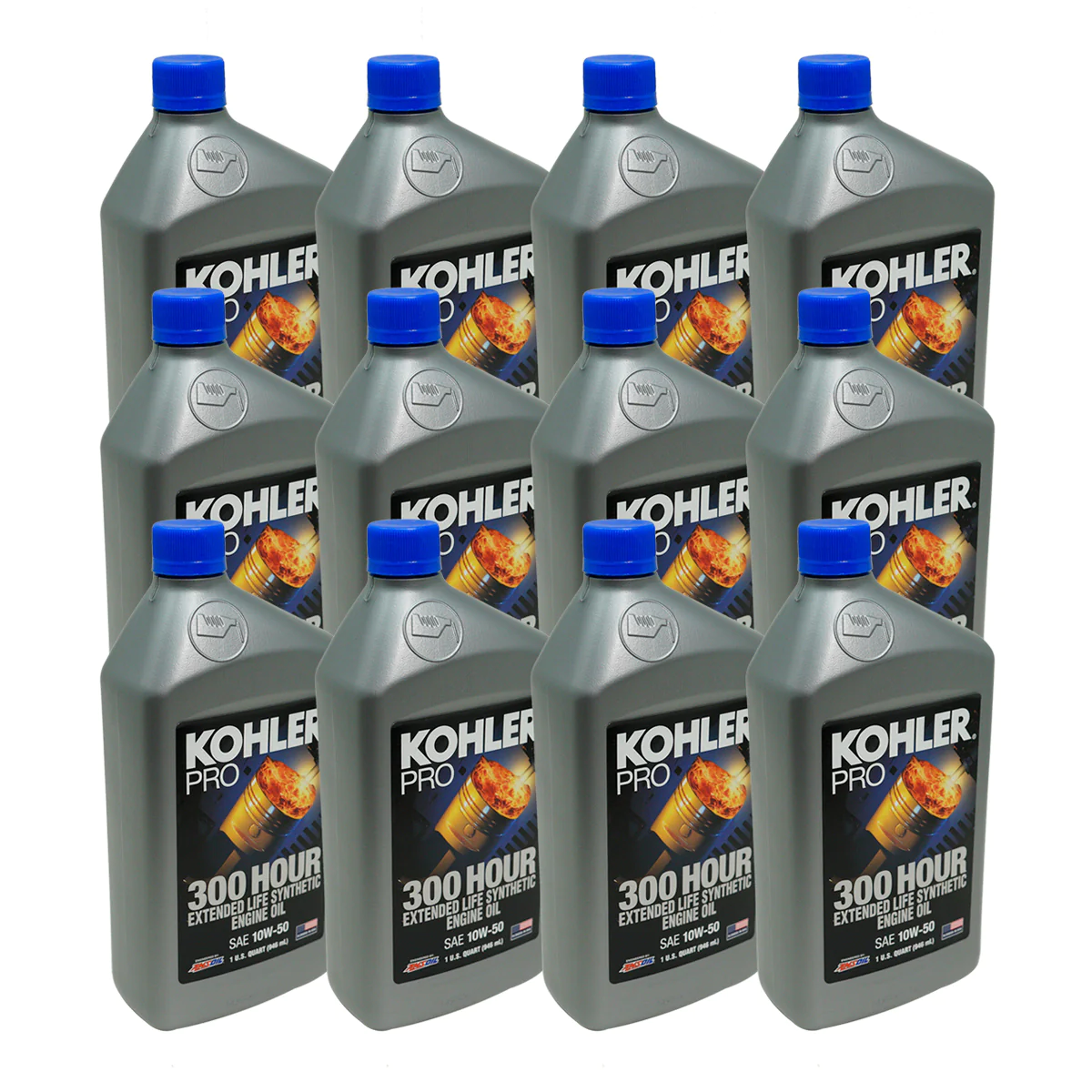 12 Quarts Kohler 25 357 72-S PRO SAE 10W-50 Extended Life Synthetic ...