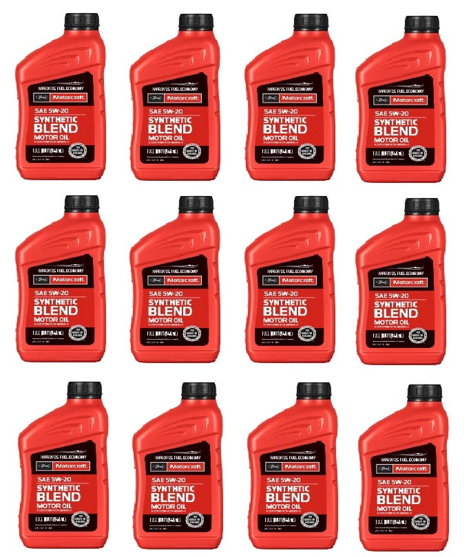 12 Quarts Motor Oil OEM Ford Motorcraft Premium Synthetic Blend SAE ...