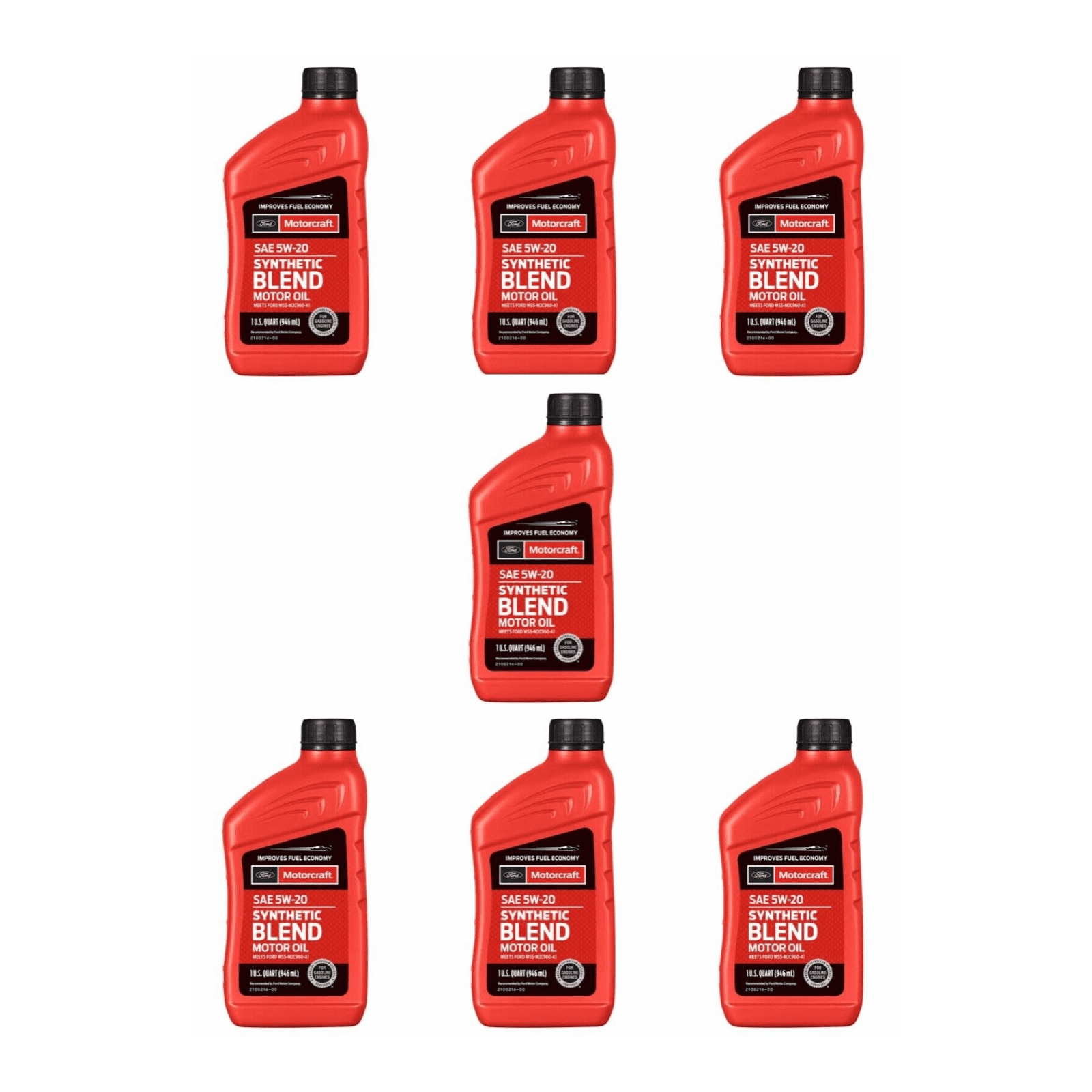 12 Quarts Motor Oil OEM Ford Motorcraft Premium Synthetic Blend SAE ...