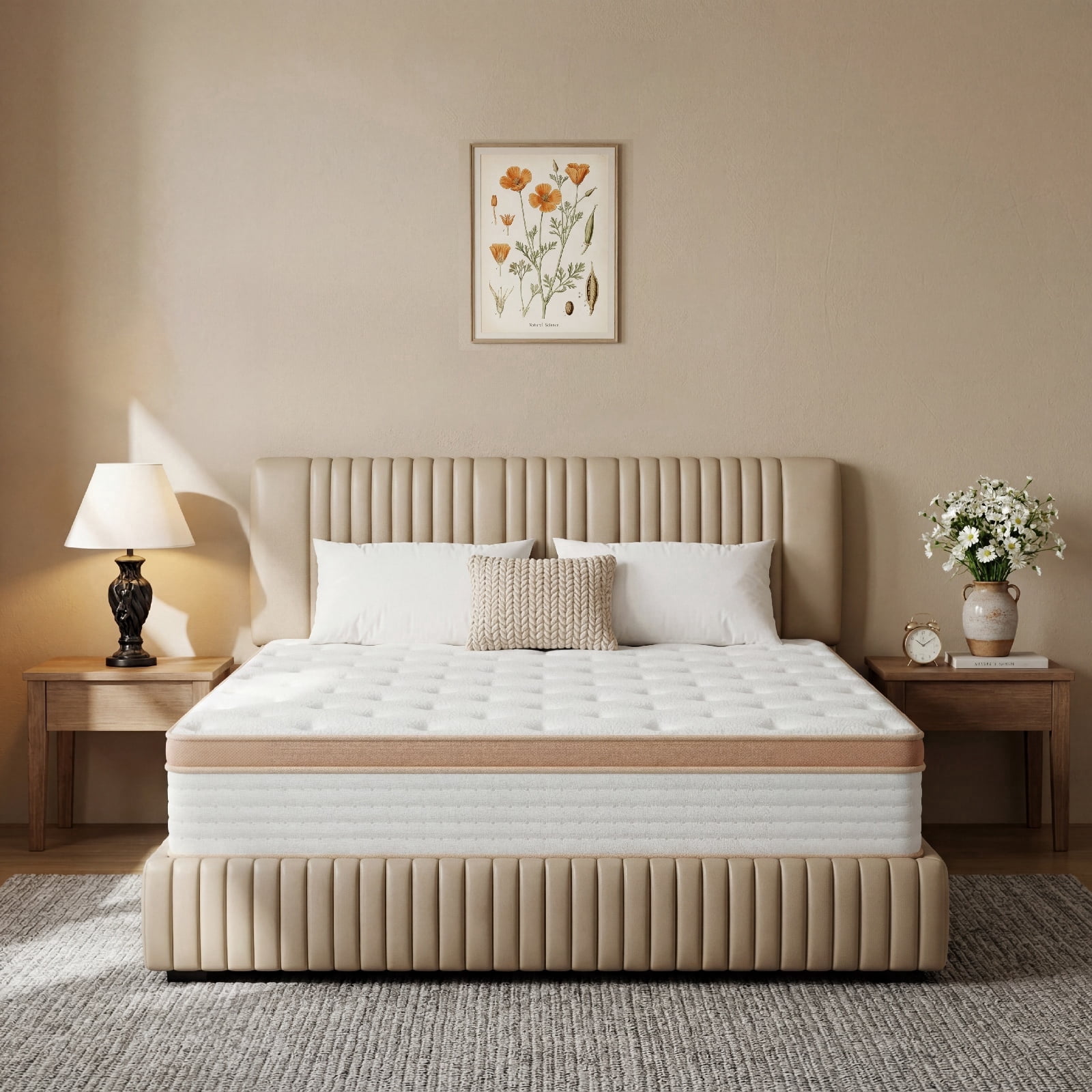 12" Queen Hybrid Mattress in a Box, Memory Foam & Individual Pocket ...