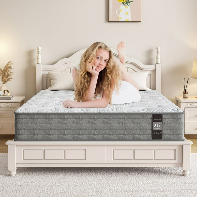 Angfan 12 Breathable Queen Medium Soft Gel Memory Foam Hybrid